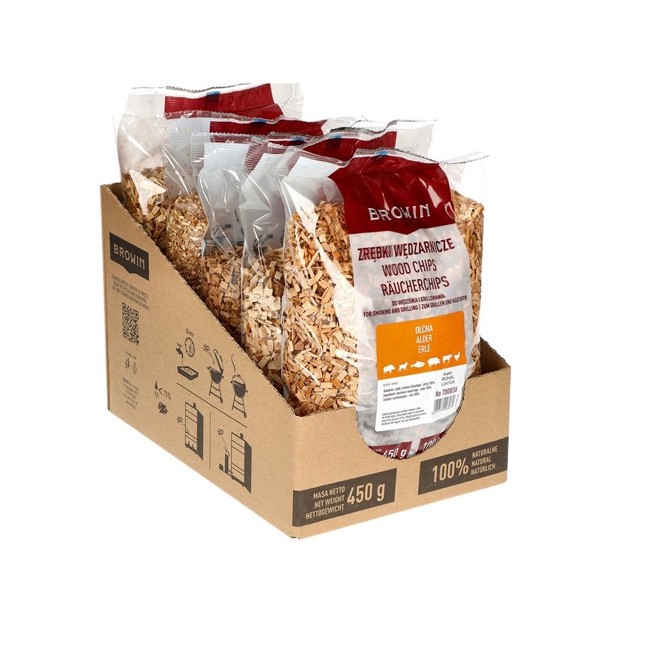 Alksnio medienos drožlės rūkymui/kepimui 450g